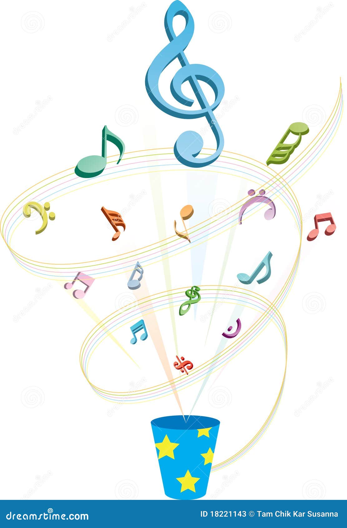 Music notes dancing stock illustration. Illustration of color - 18221143
