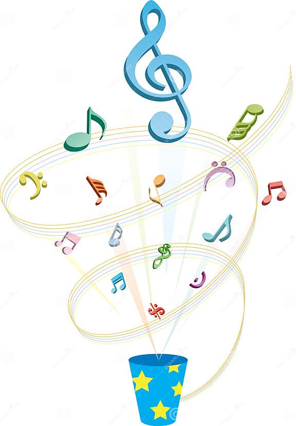 Music notes dancing stock illustration. Illustration of color - 18221143
