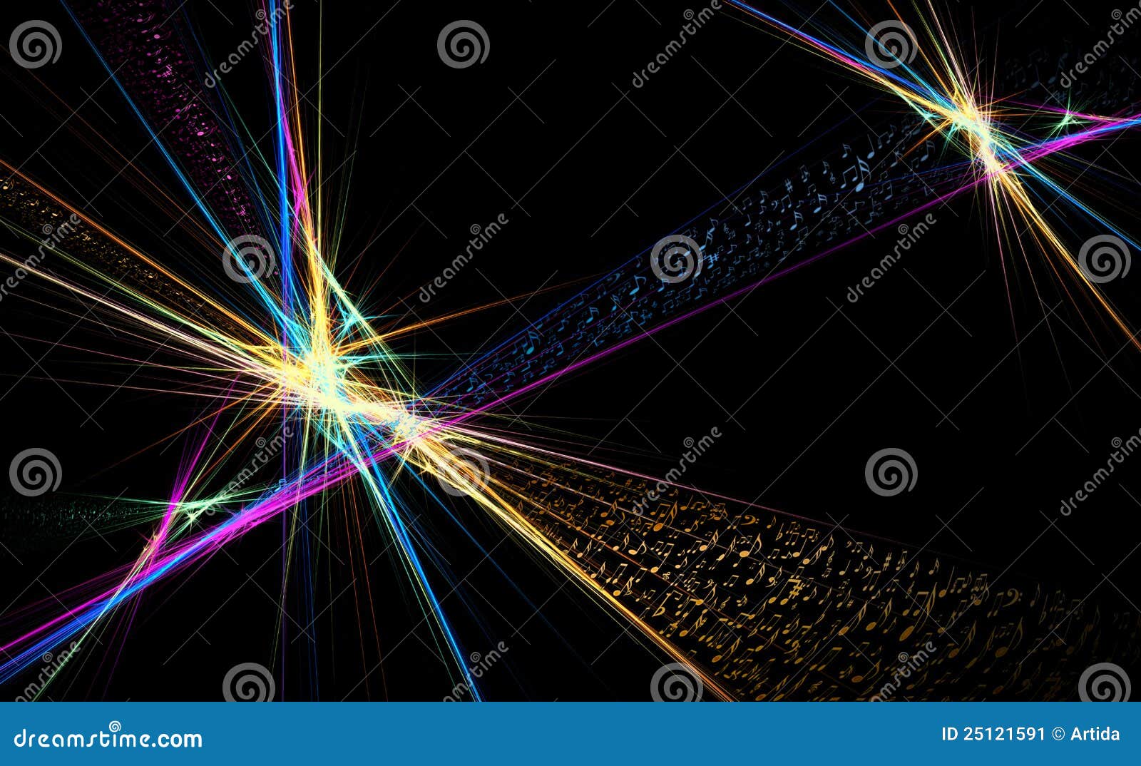 Music Notes Dancing Away Colorful Illustration Stock Illustrations – 3 ...