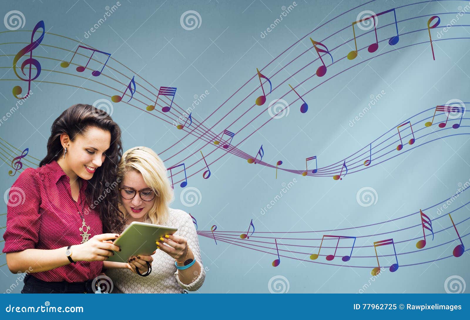 Music Notes Entertainment Melody Listening Concept Stock Image - Image ...