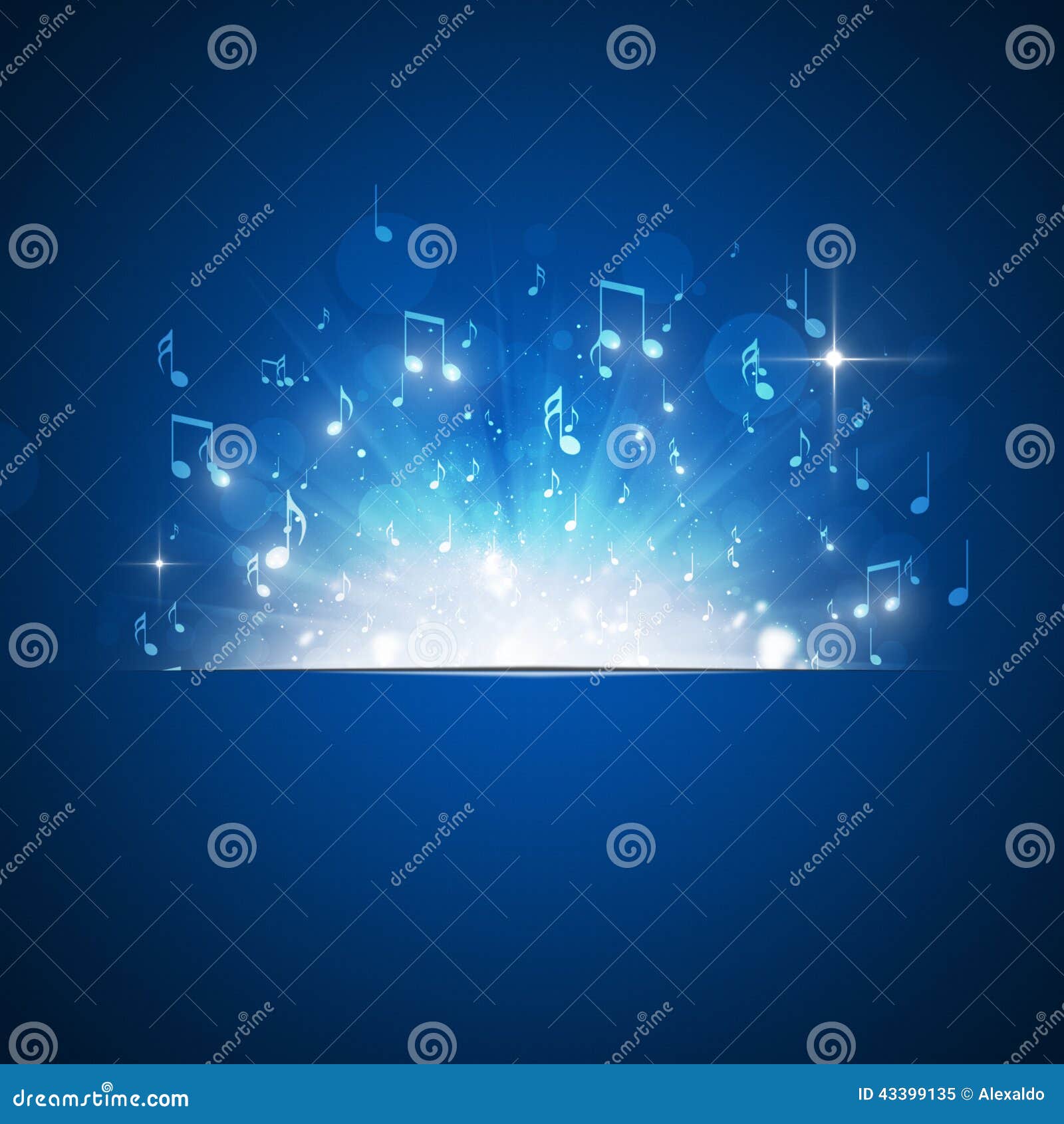 Music Notes Explosion Blue Background Stock Image | CartoonDealer.com ...