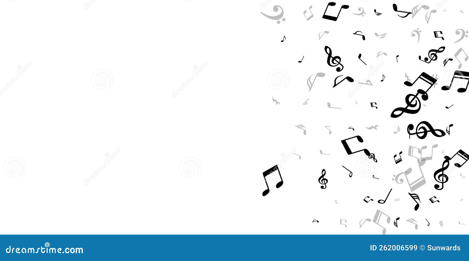 Music Notes Flying Vector Design. Melody Stock Vector - Illustration of ...
