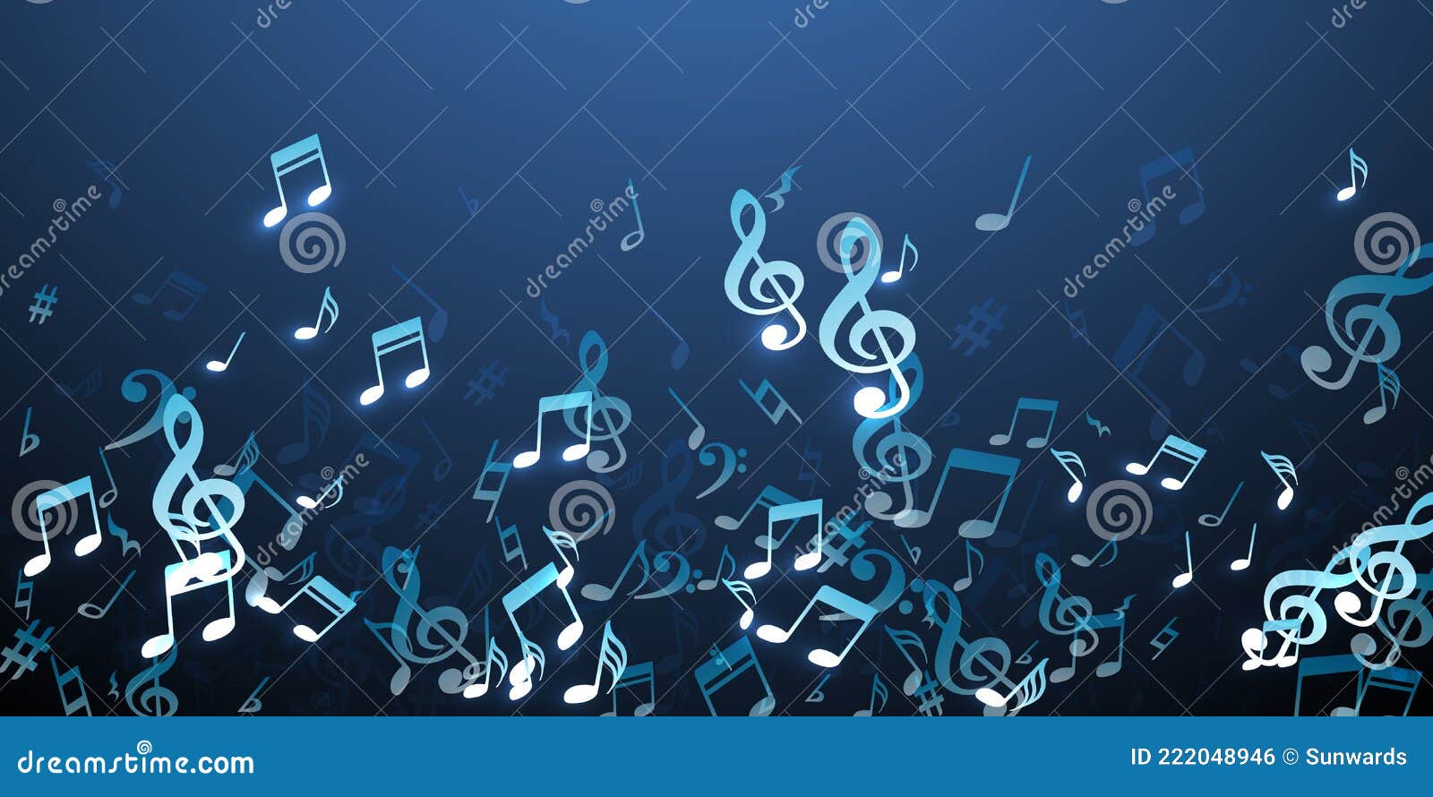 Music Notes Flying Vector Illustration. Audio Stock Vector ...