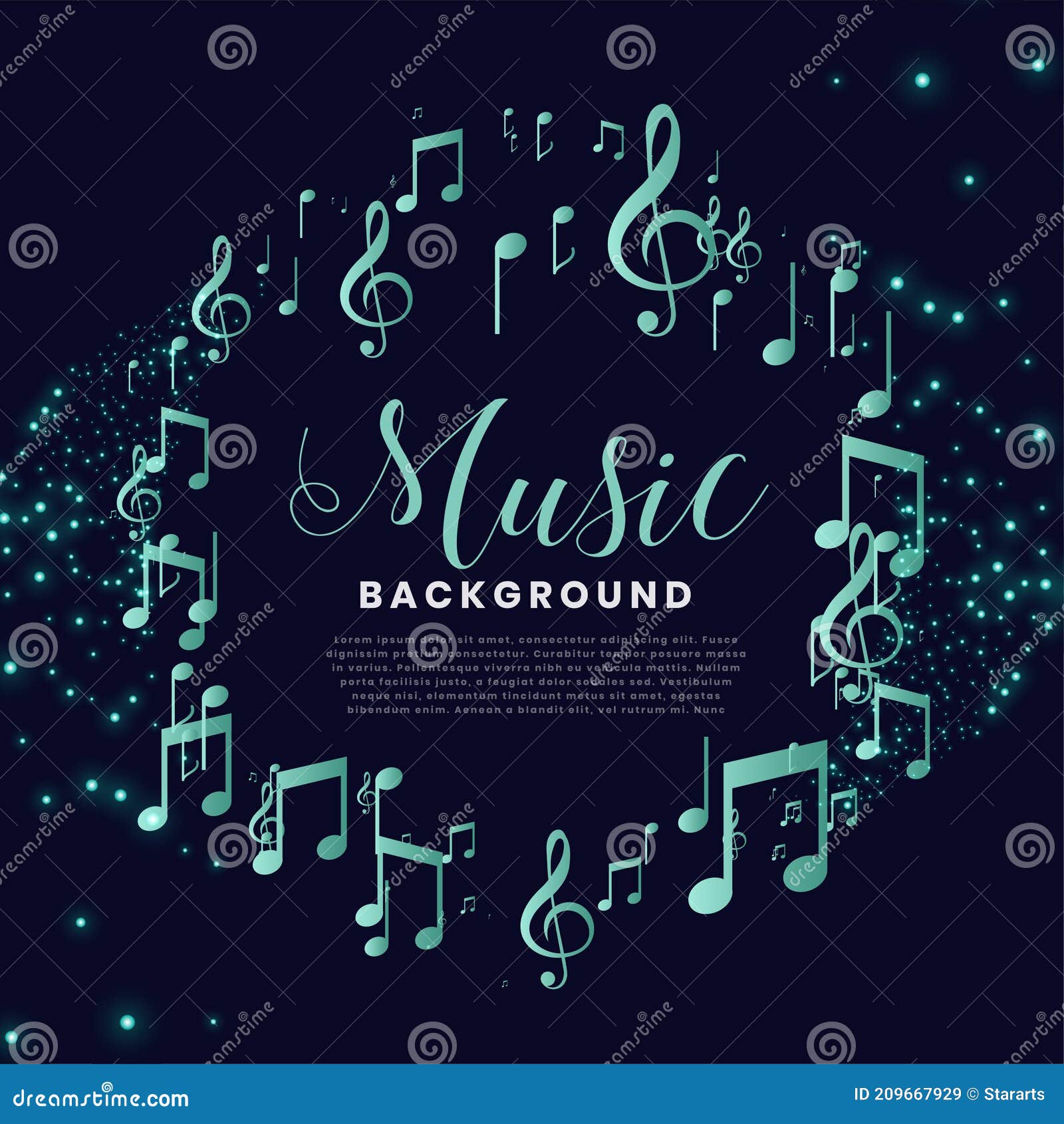 Music Notes Frame Nice Background Stock Vector - Illustration of album ...