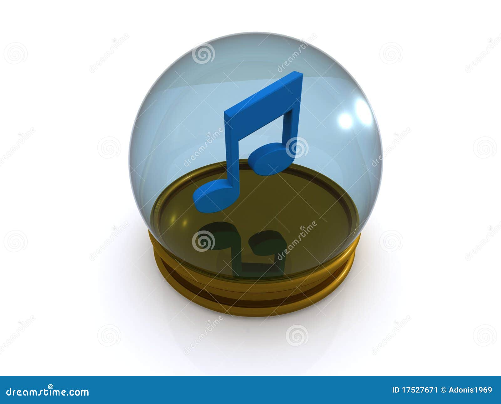Music notes in glass globe stock illustration. Illustration of secure ...