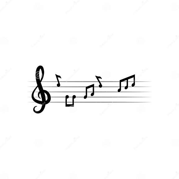 Music Notes Graphic Design Template Vector Illustration Stock Vector ...