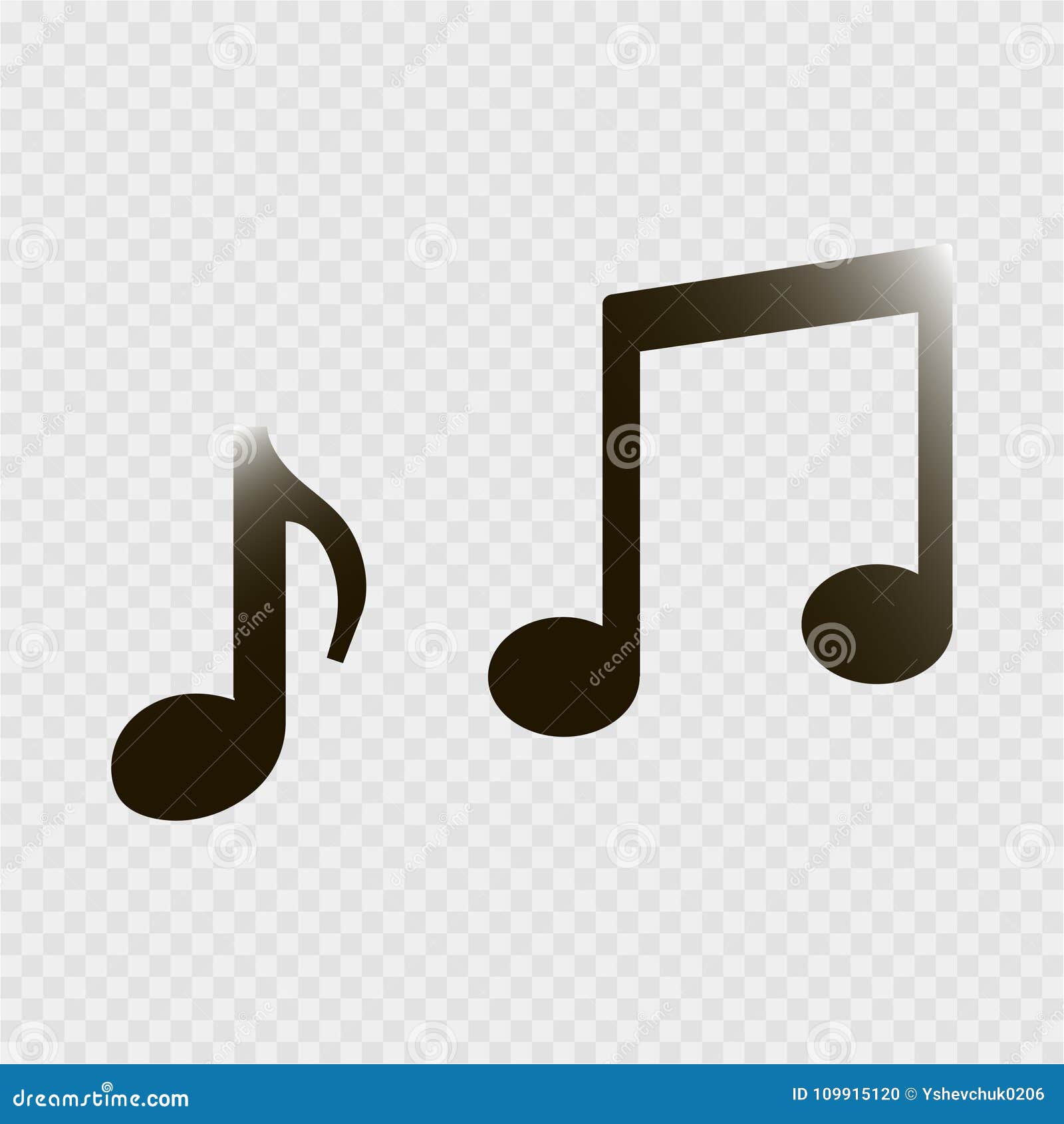 Music Notes. Gray Background. Vector Illustration Stock Vector ...