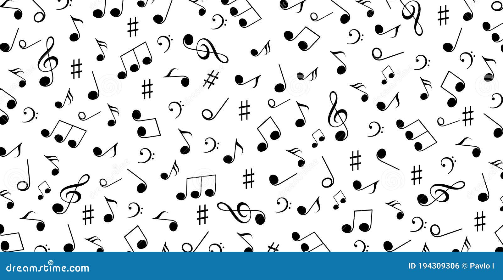 Music Notes, Group Musical Notes Background â€“ for Stock Stock Vector ...