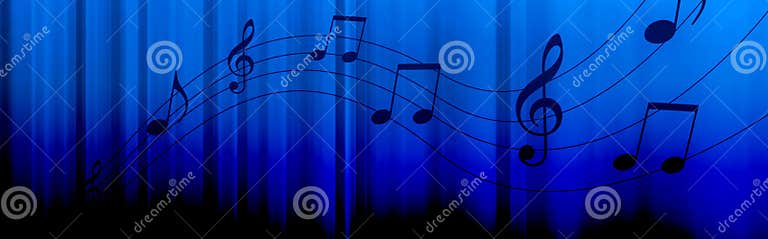 Music notes header stock illustration. Illustration of melody - 16199182