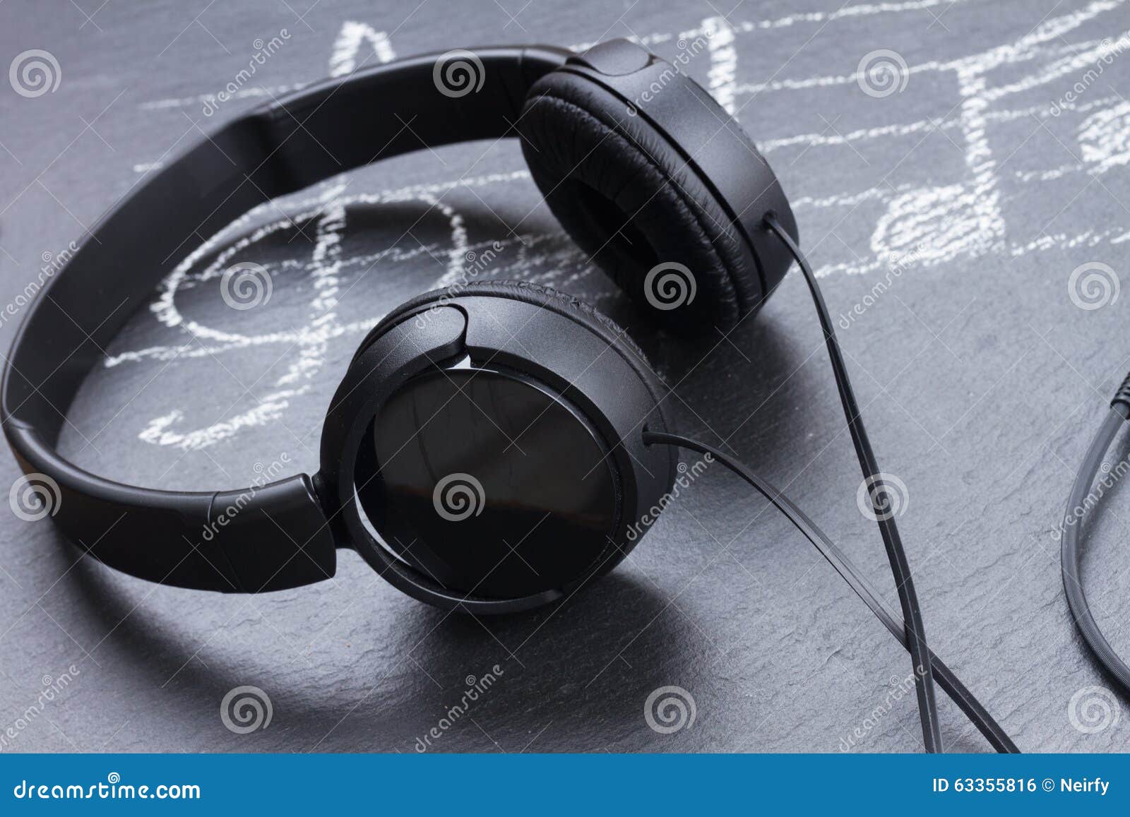 Music Notes with Headphones Stock Photo - Image of note, composition ...