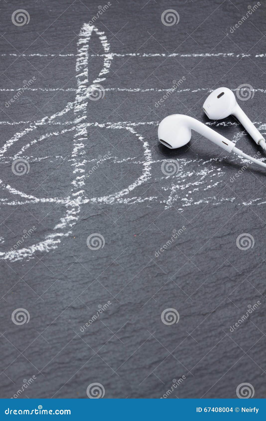 Music Notes with Headphones Stock Photo - Image of song, sound: 67408004