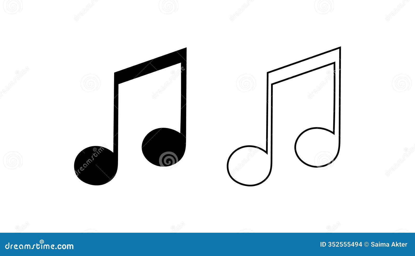 Music Notes Icon Set. Music Notes Silhouette. Vector Illustration Stock ...