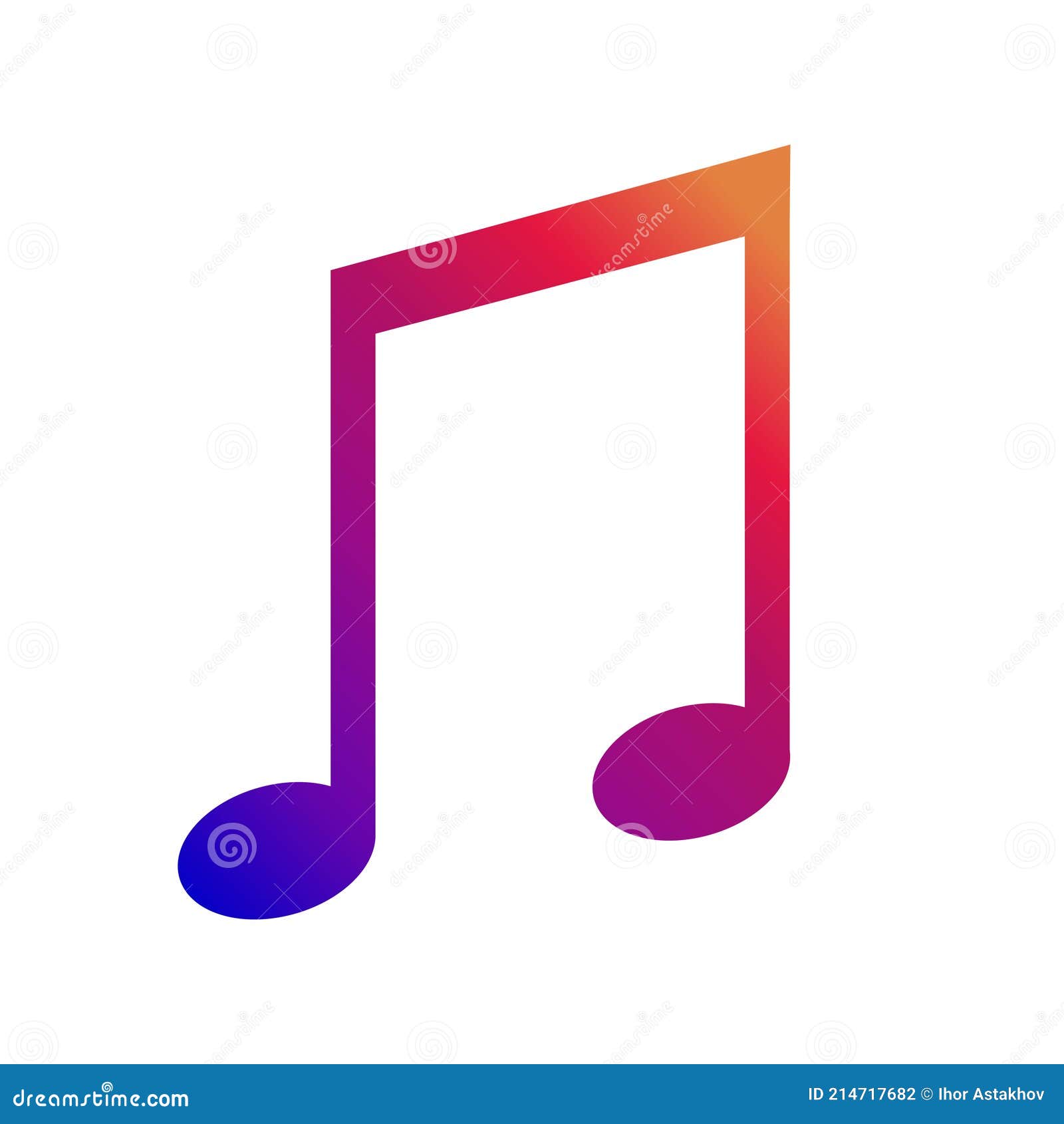 Music Notes Icons . Gradient Nots On White Background Vector ...