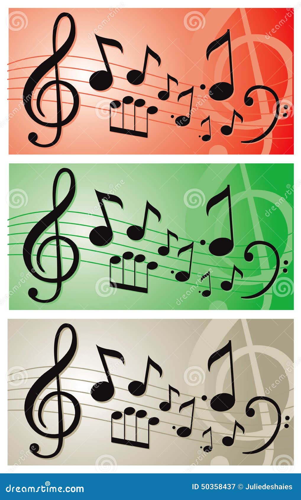 Music Notes Illustration Banner Stock Illustration - Illustration of ...