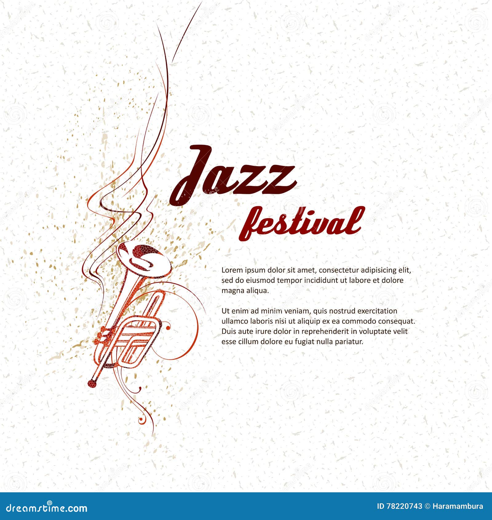 Music. Notes, Lines, Trumpet Stock Vector - Illustration of decor ...