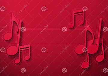Music Notes on Maroon Background Stock Vector - Illustration of melody ...