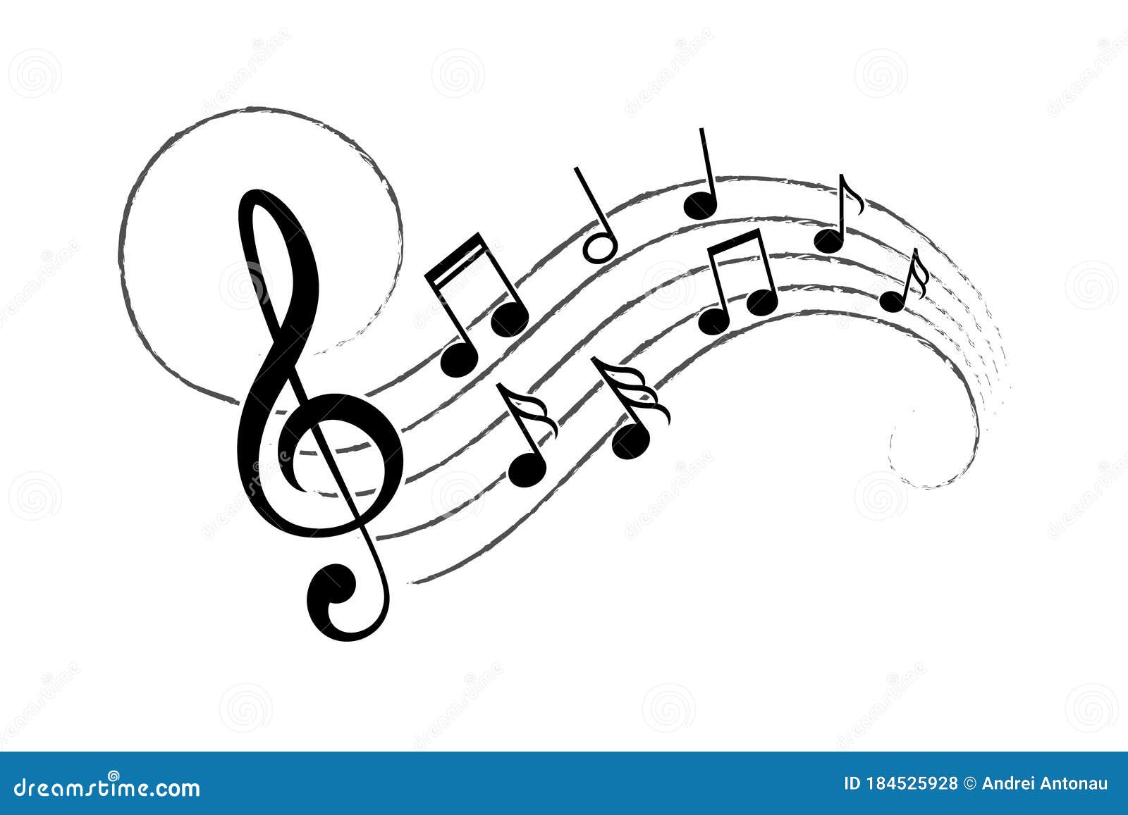 113_Music Notes, Musical Design Element, Isolated Stock Vector ...