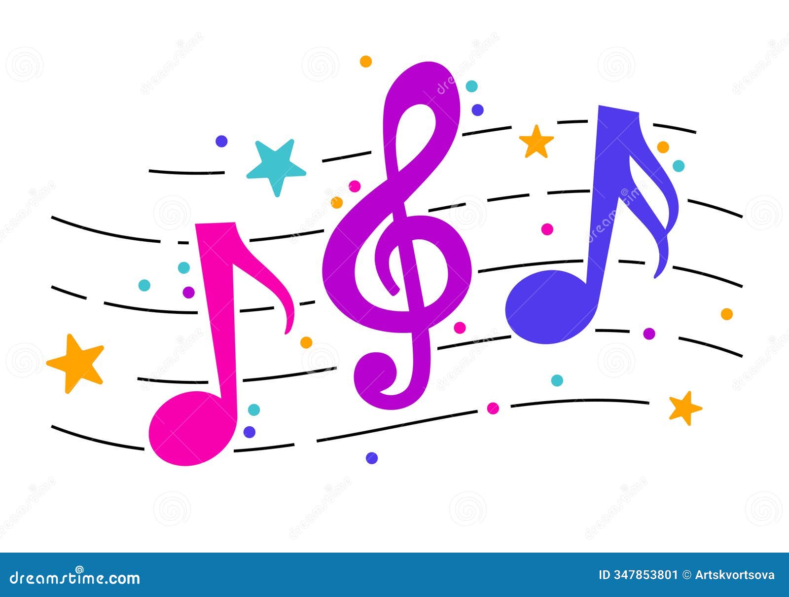 Music Notes. Musical Notes Design, Songs, Melodies Flat Vector Icon ...