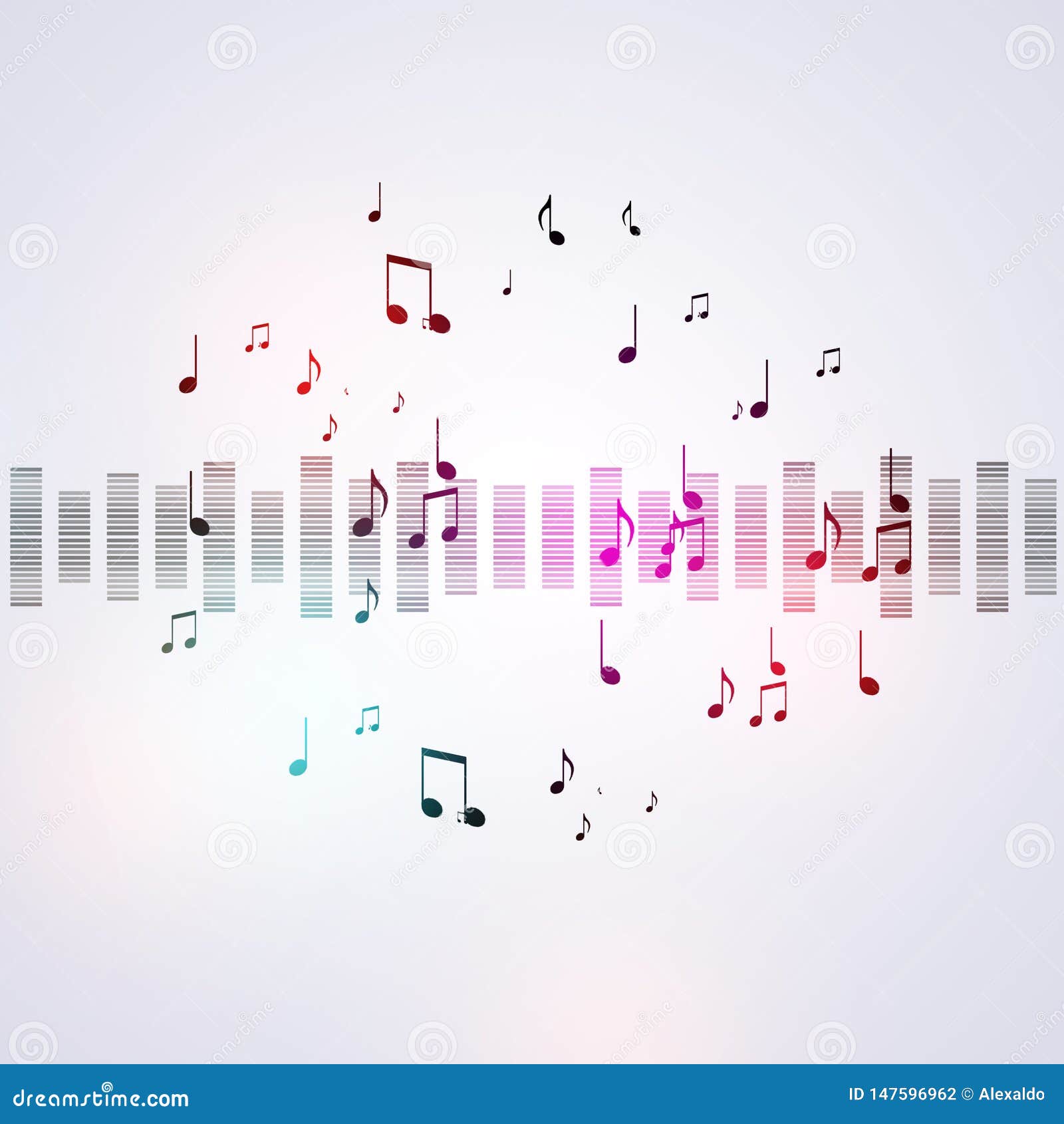 Music Notes Party Background Stock Illustration - Illustration of ...