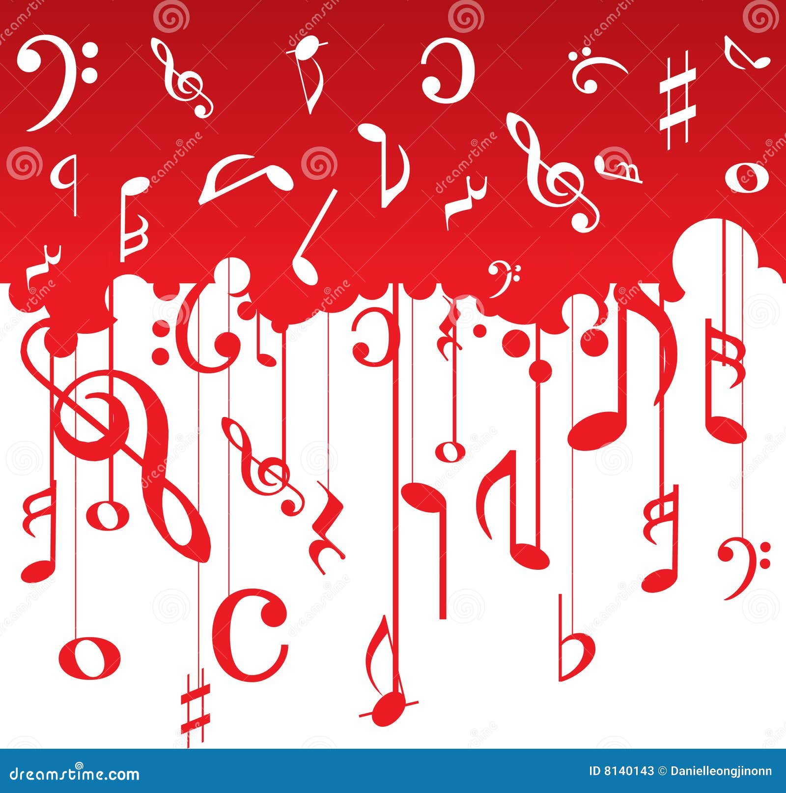 Music notes pattern stock vector. Illustration of notes - 8140143