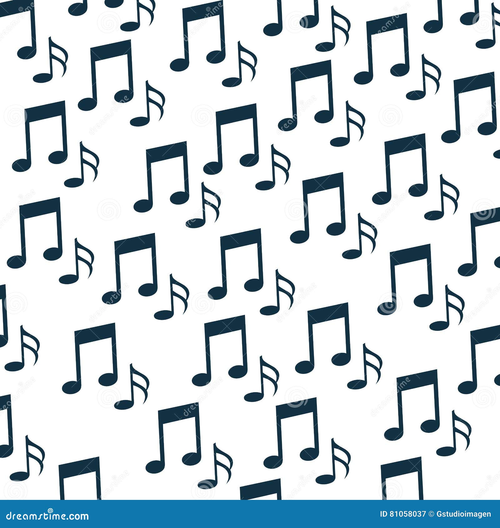 Music Notes Pattern Background Stock Vector - Illustration of music ...