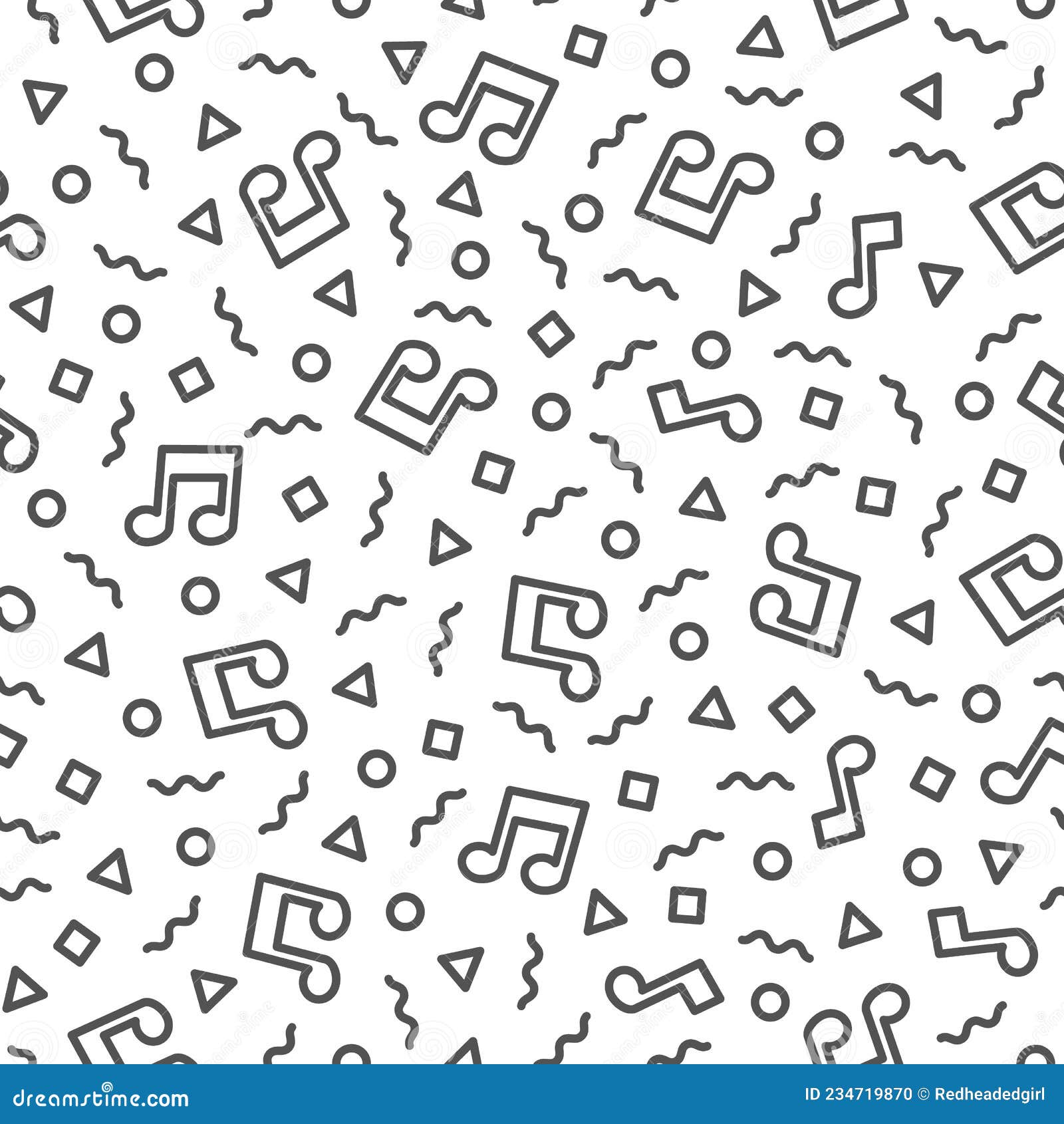 Music Notes Pattern stock vector. Illustration of broadcast - 234719870