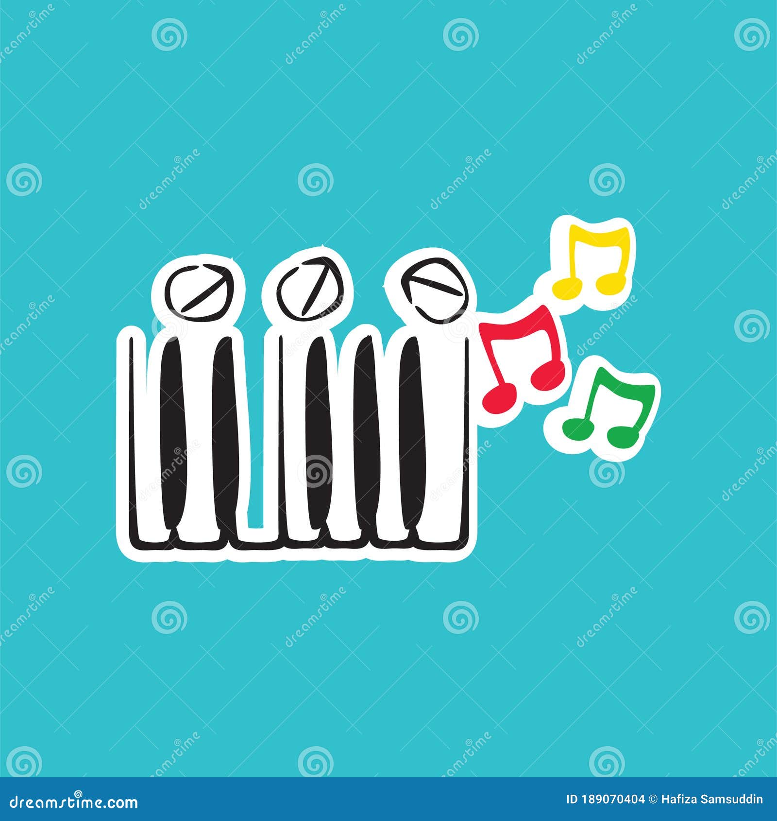 Music Notes and Piano. Vector Illustration Decorative Design Stock ...