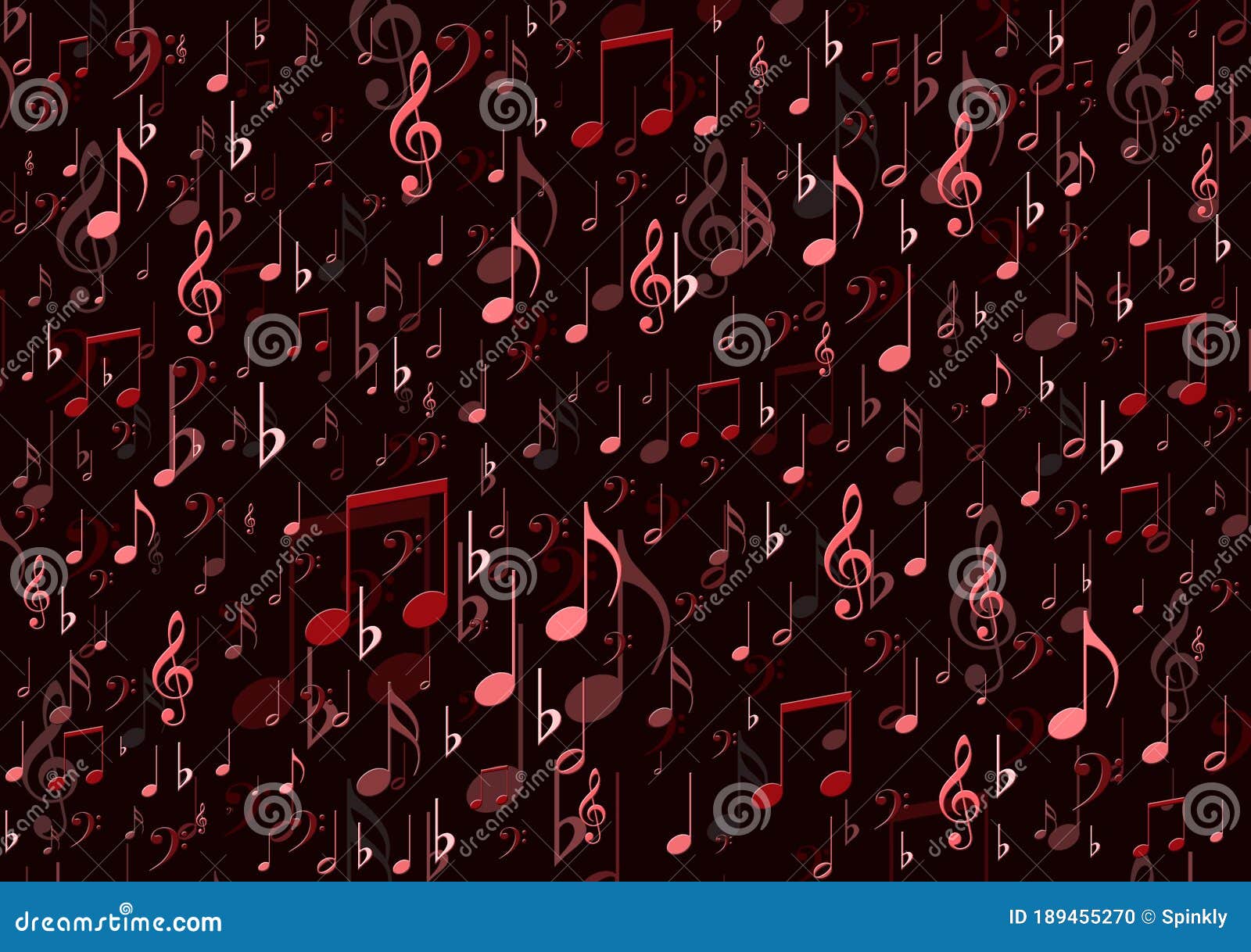 Music Notes Random Pattern Background for Wallpapers Stock Illustration ...