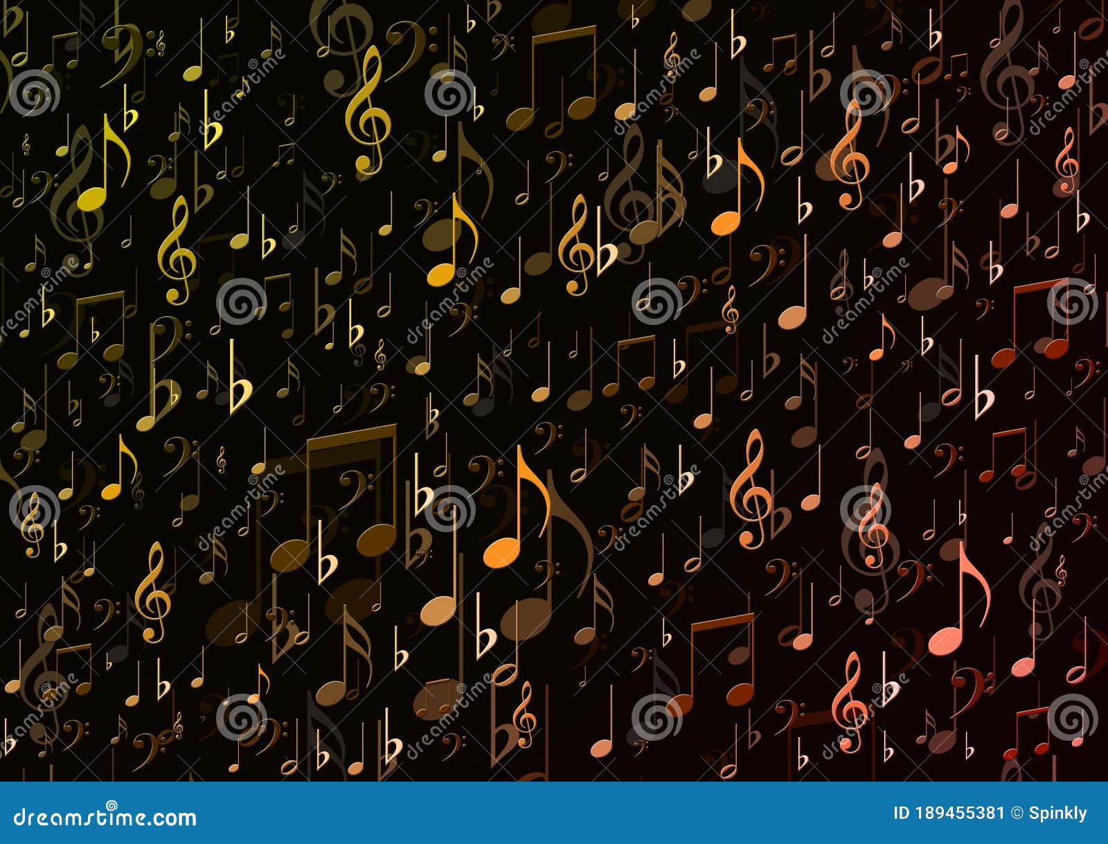 Music Notes Random Pattern Background for Wallpapers Stock Illustration ...