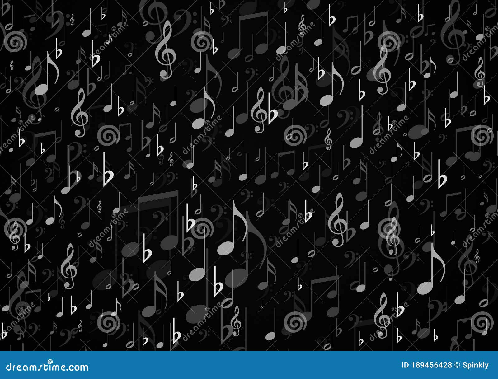 Music Notes Random Pattern Background for Wallpapers Stock Illustration ...