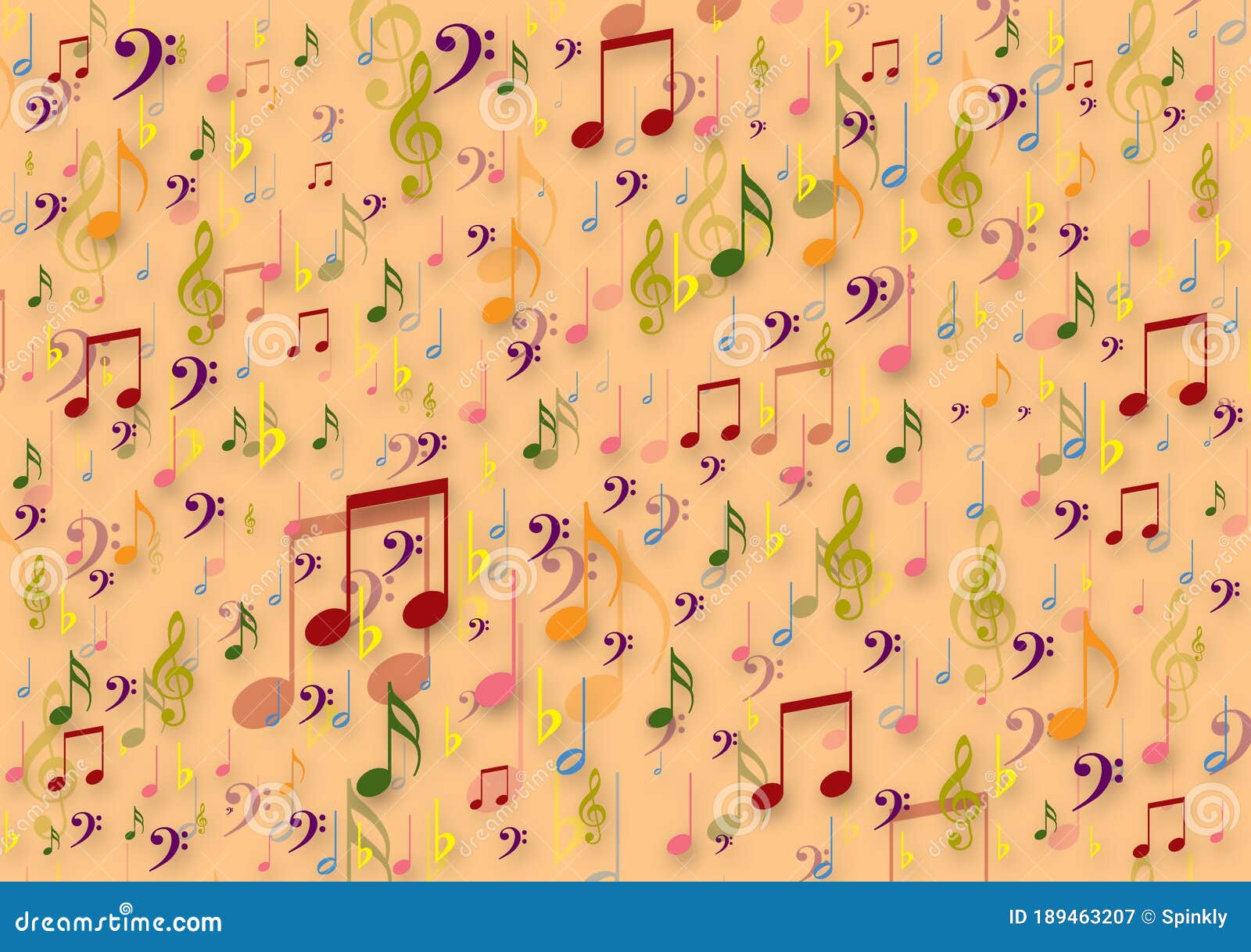Music Notes Random Pattern Background for Wallpapers Stock Illustration ...