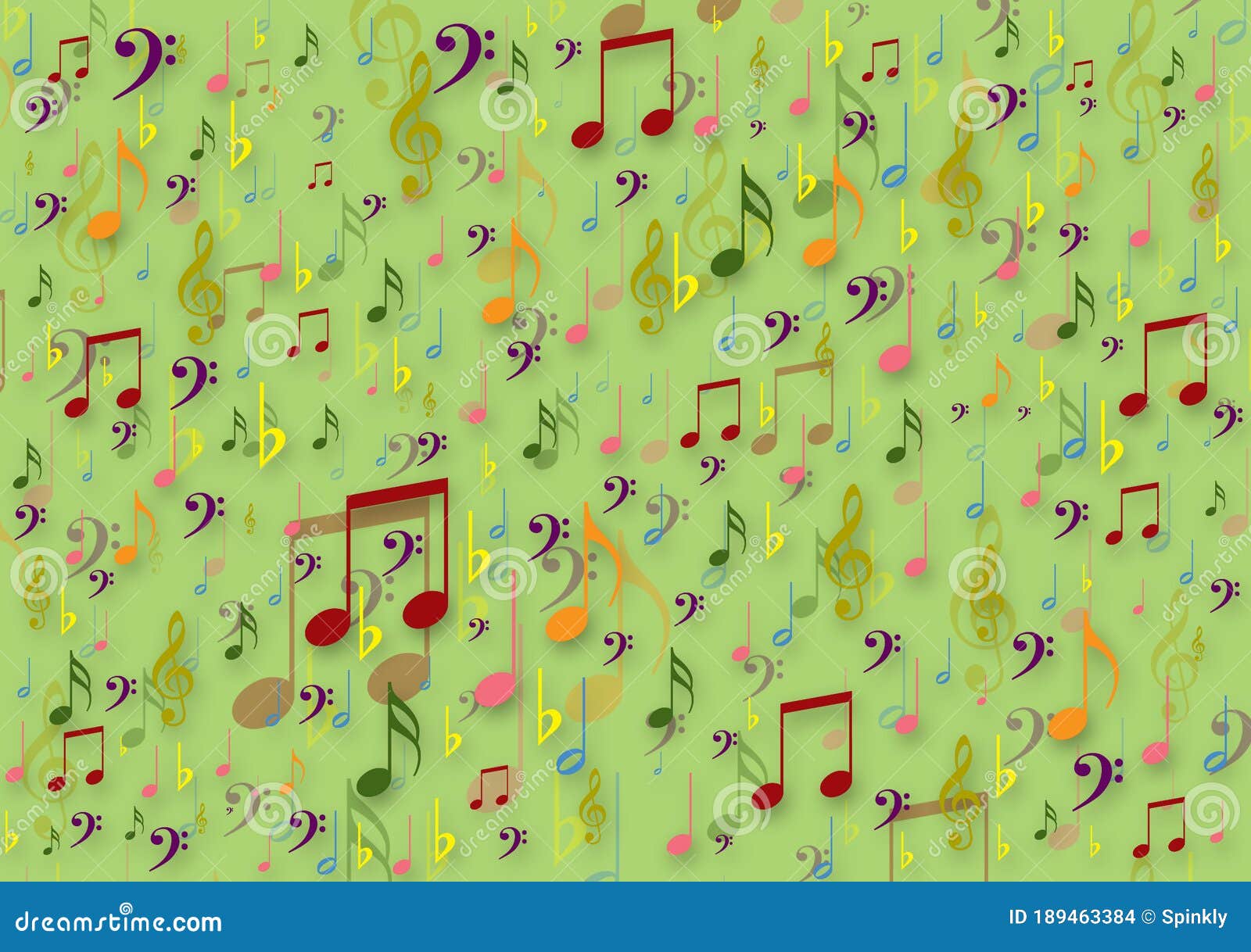 Music Notes Random Pattern Background for Wallpapers Stock Illustration ...