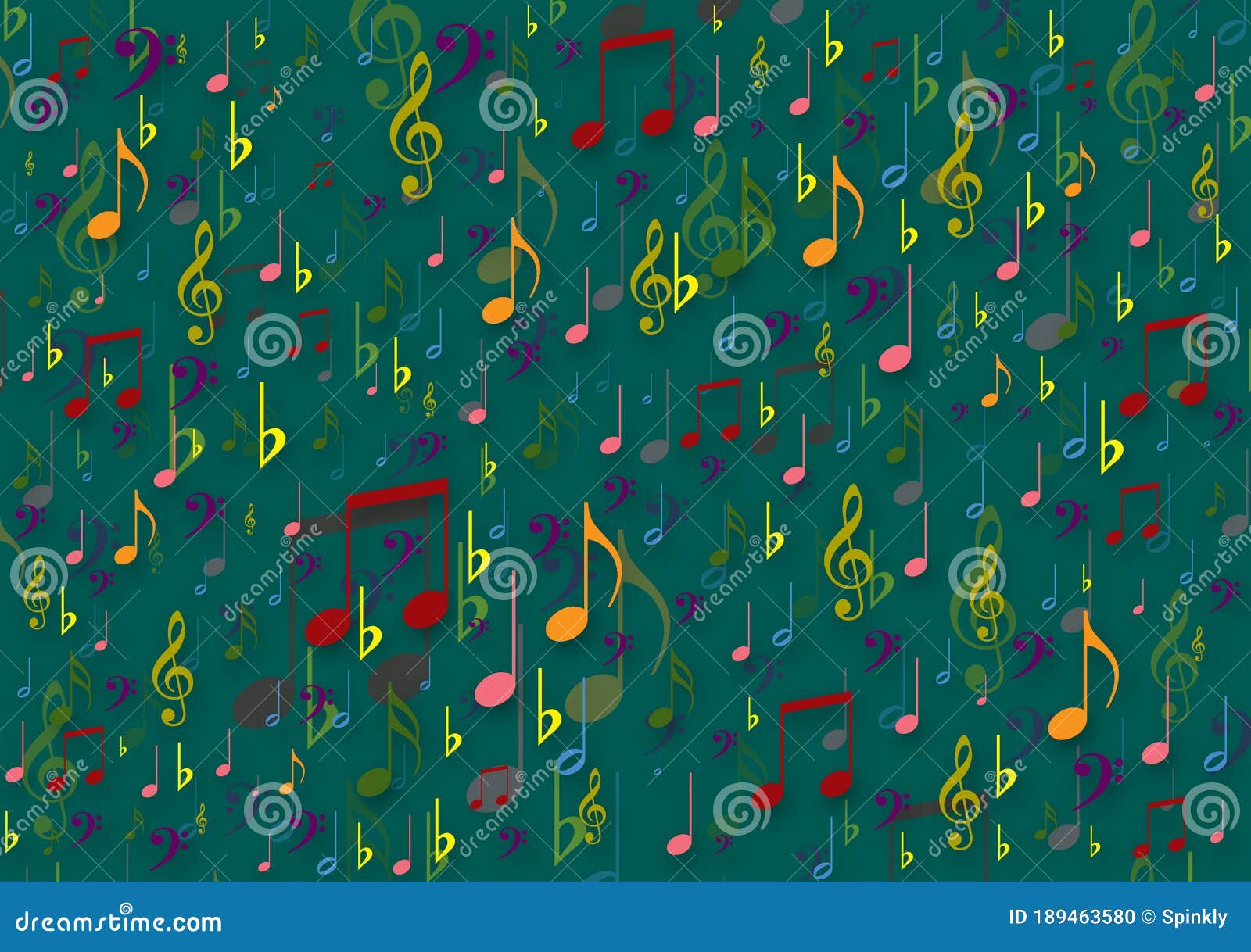 Music Notes Random Pattern Background for Wallpapers Stock Illustration ...