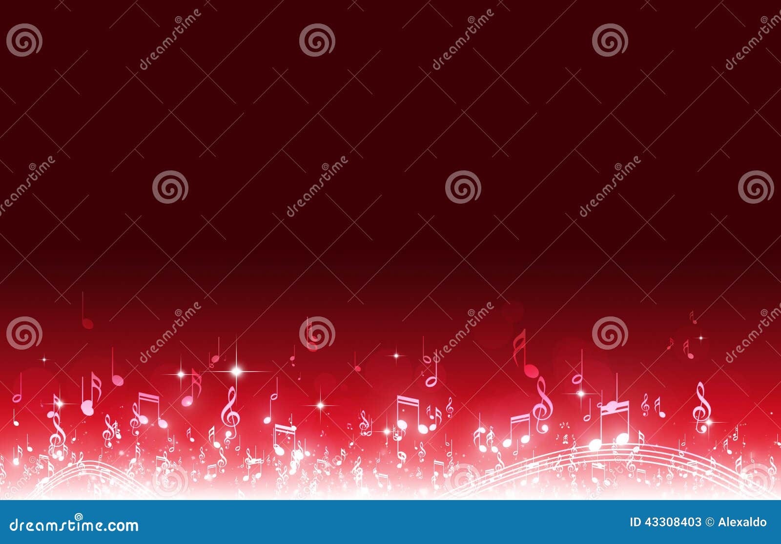 Music Notes Red Background Stock Image | CartoonDealer.com #43308403