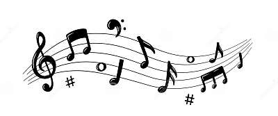 Music Notes on Scale. Music Vector Stock Vector - Illustration of icon ...