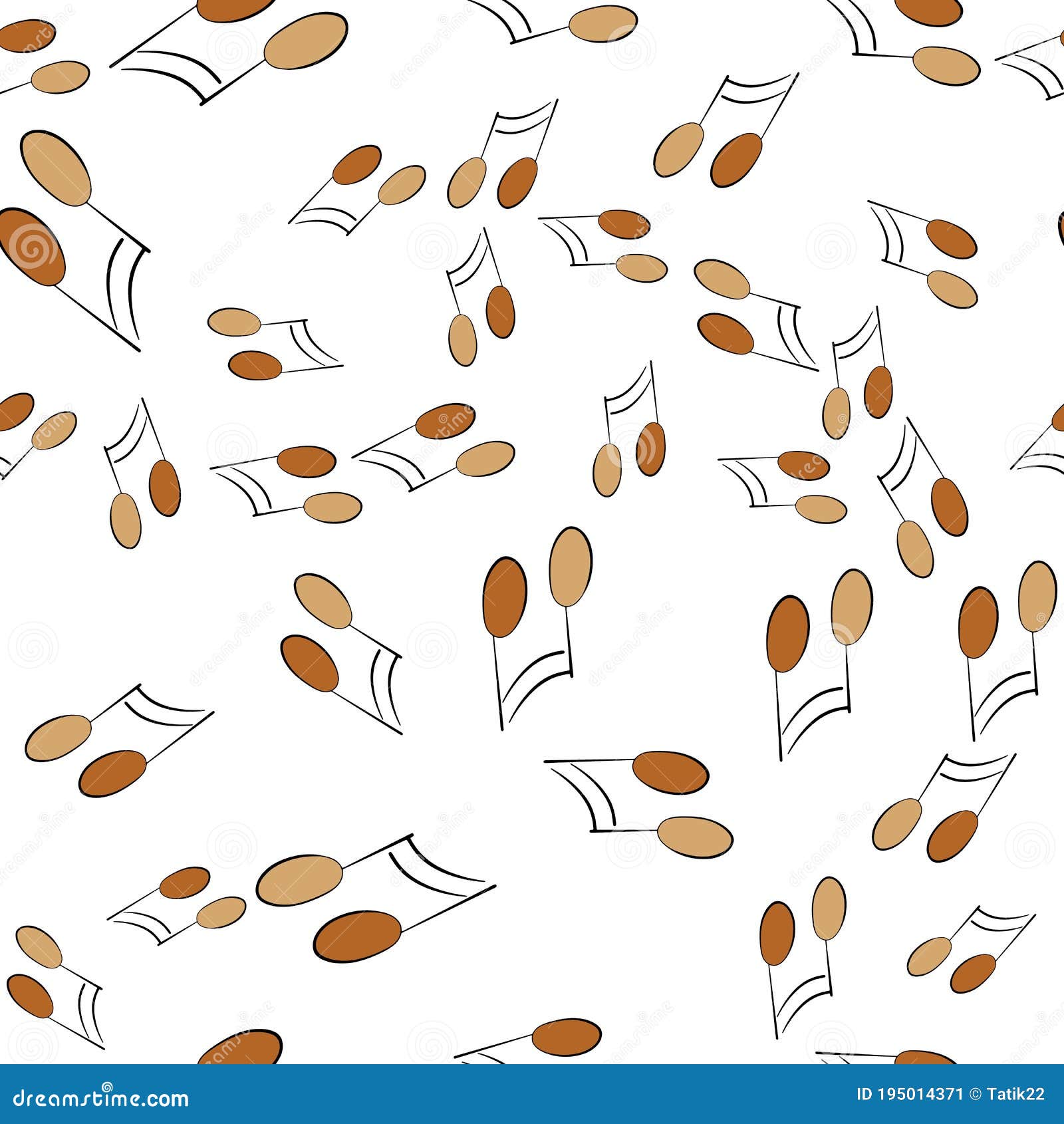 Music Notes are Scattered Over a White Background Stock Vector ...