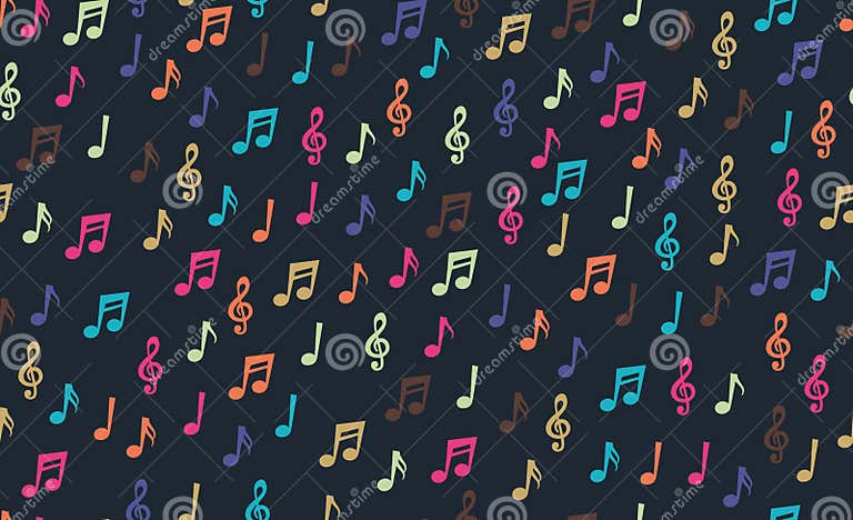 Music Notes Seamless Pattern Backdrop, Music Note Background, Seamless ...
