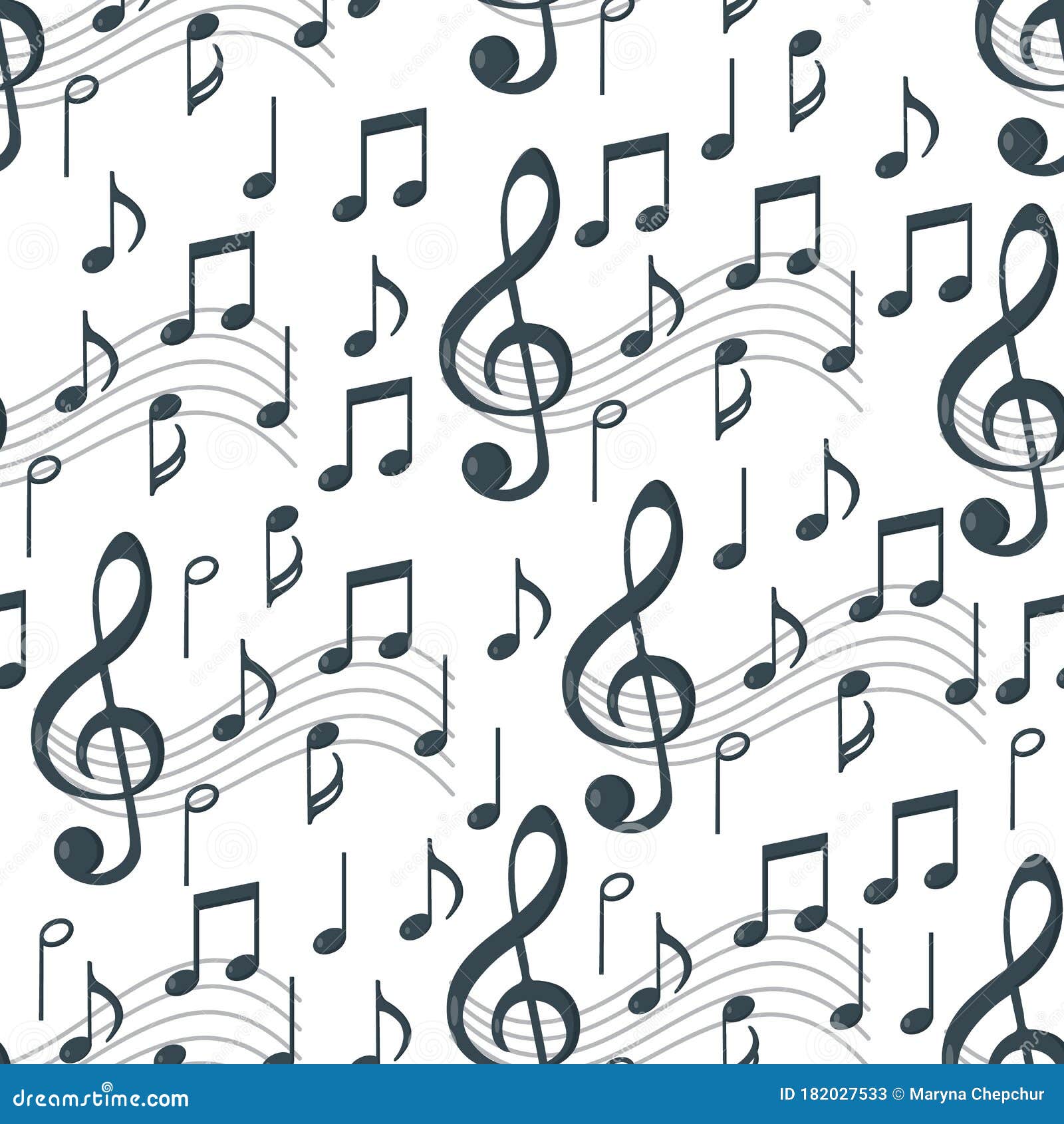 Music Notes Seamless Pattern. Background Music Stock Vector ...
