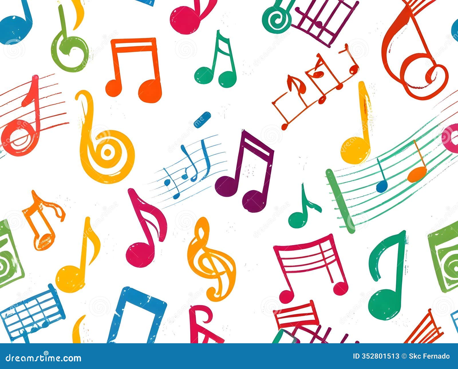 Music Notes Seamless Pattern in Vector Format Stock Illustration ...