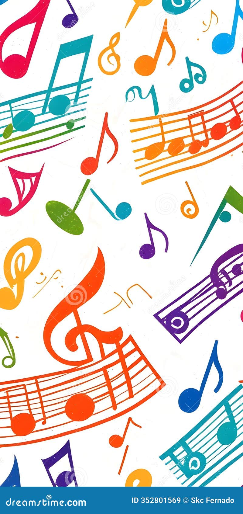 Music Notes Seamless Pattern in Vector Format Stock Illustration ...