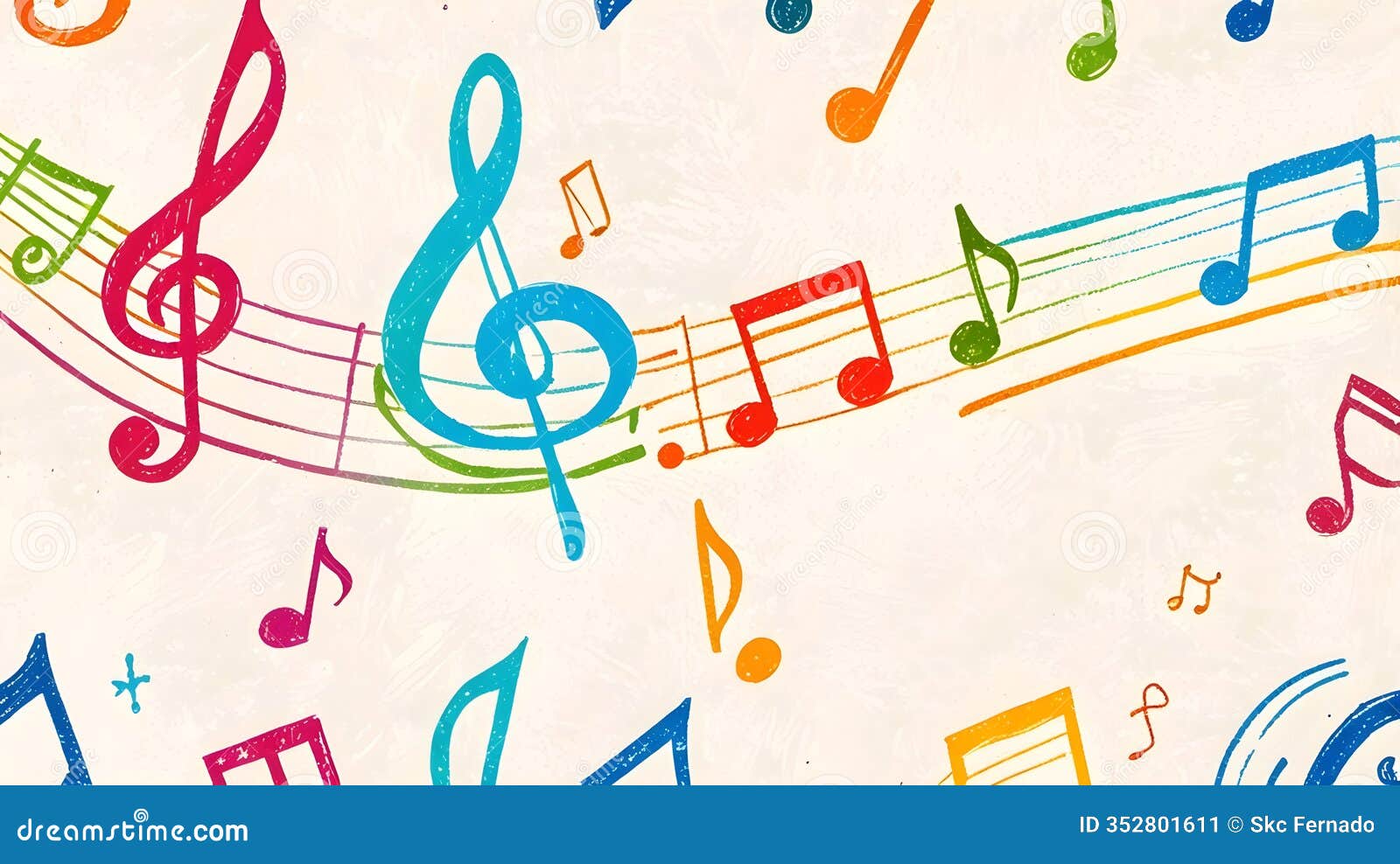 Music Notes Seamless Pattern in Vector Format Stock Illustration ...