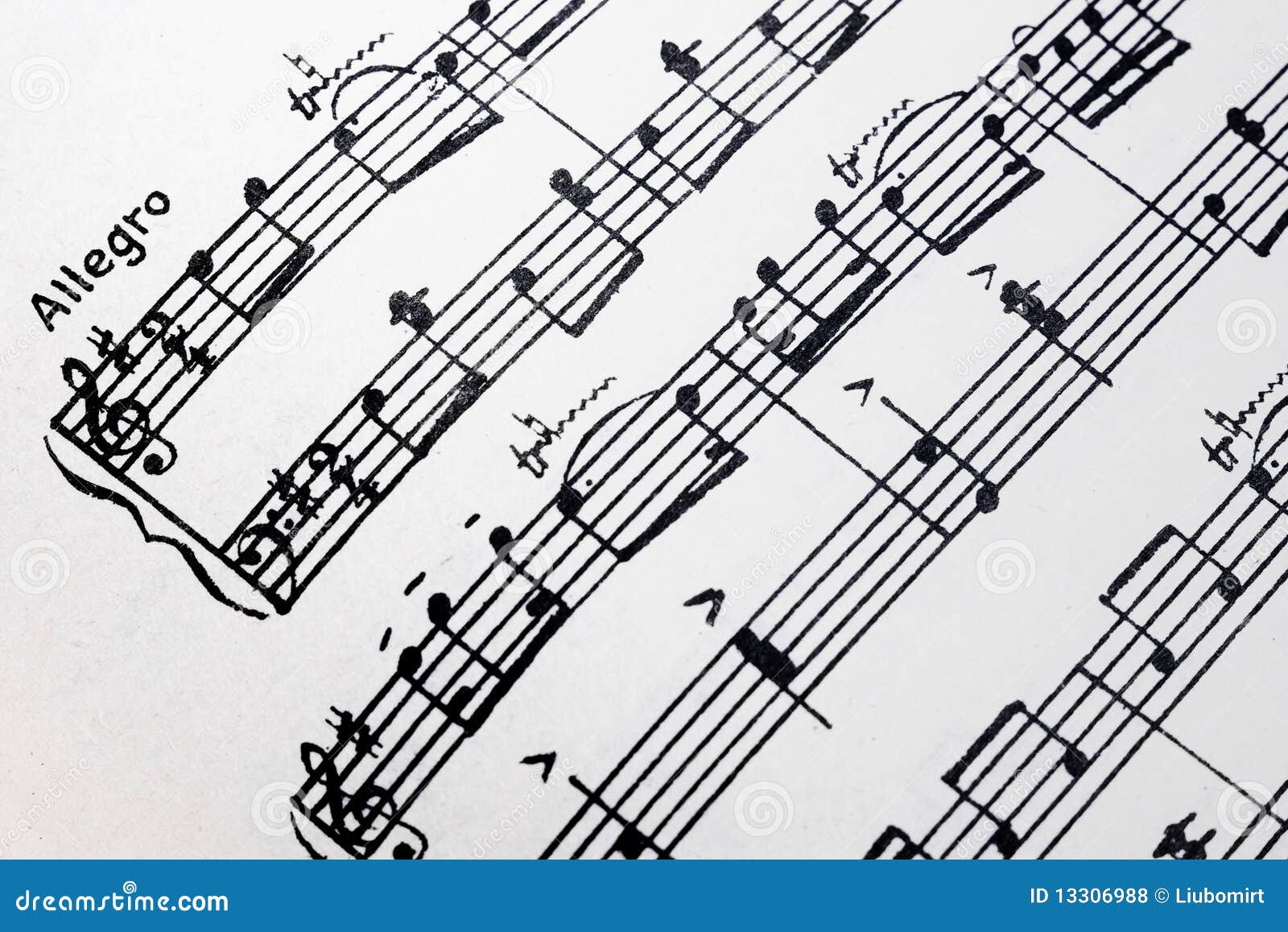 Music notes sheet stock photo. Image of treble, harmony - 13306988