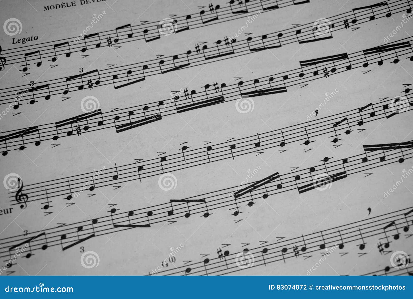 Music Notes On Sheet Picture. Image: 83074072
