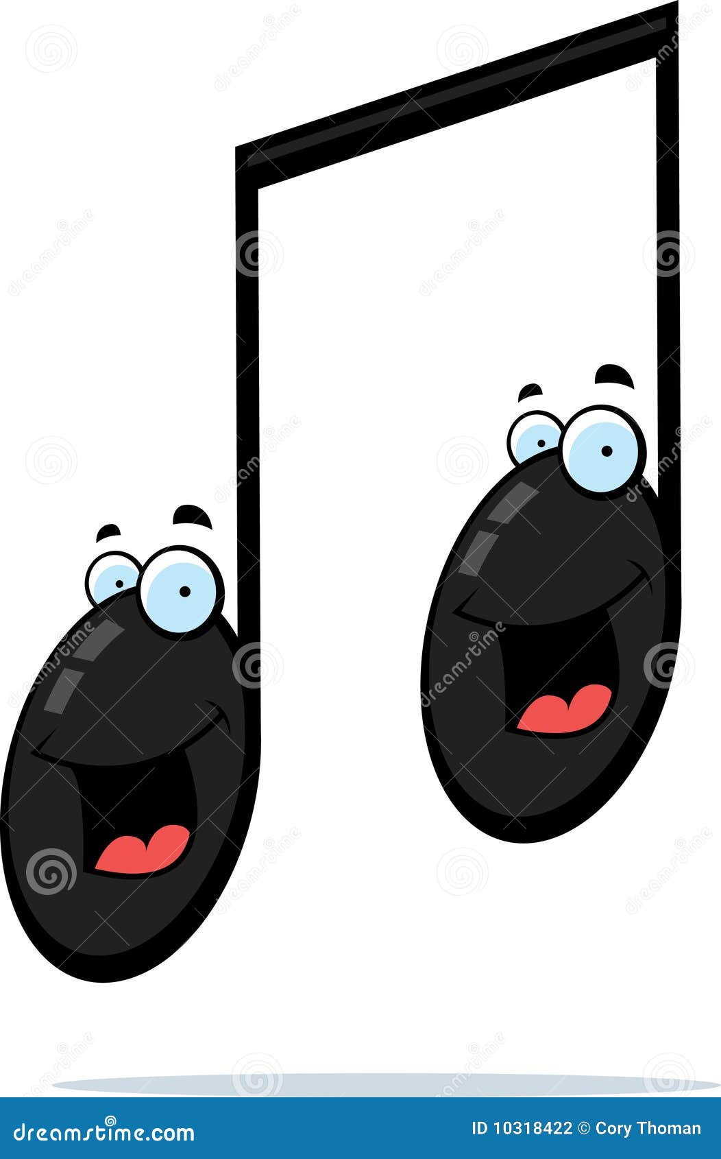 Music Notes Smiling stock vector. Illustration of smiling - 10318422