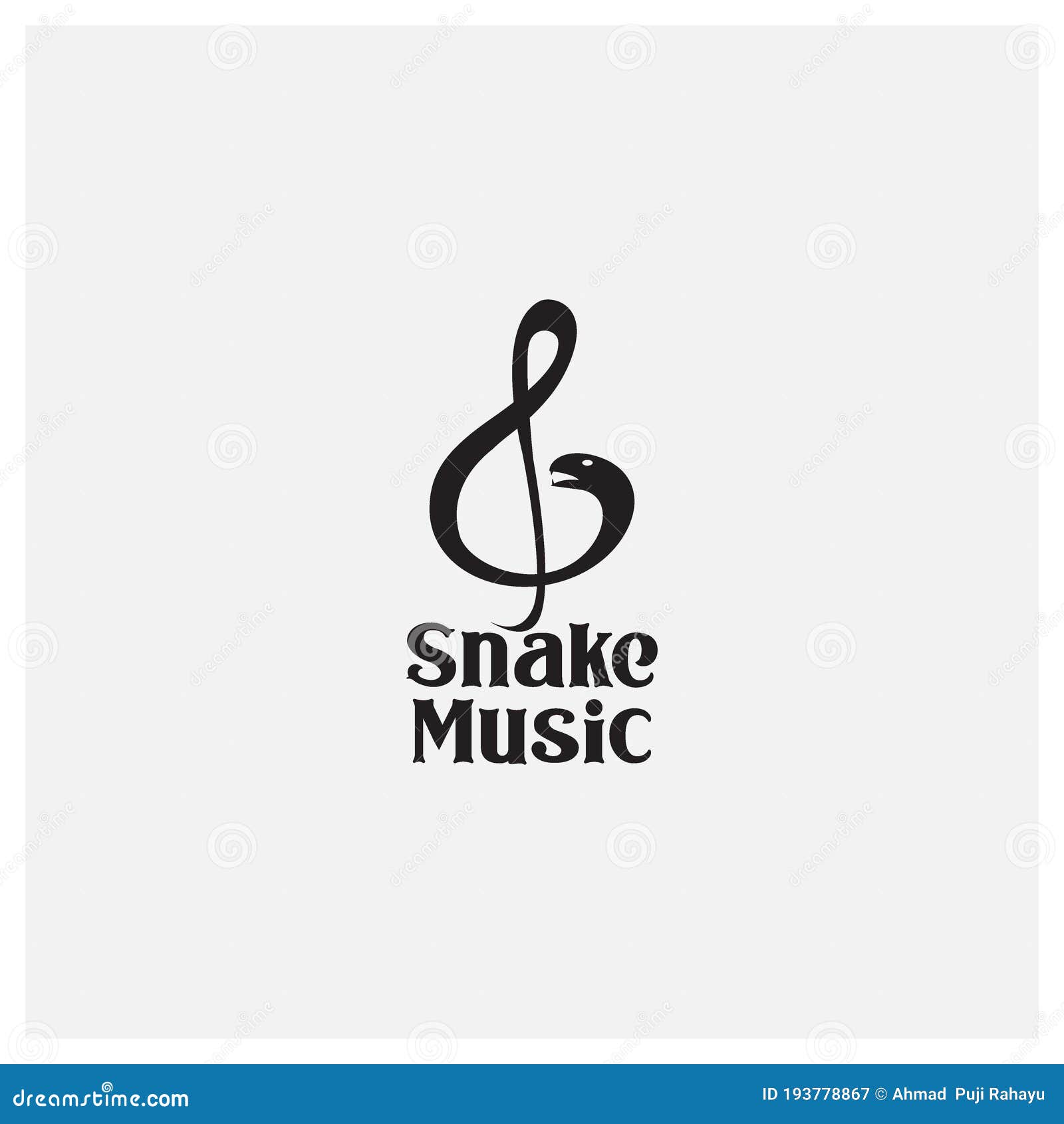 Music Notes and Snake Modern Logo Design Stock Vector - Illustration of ...