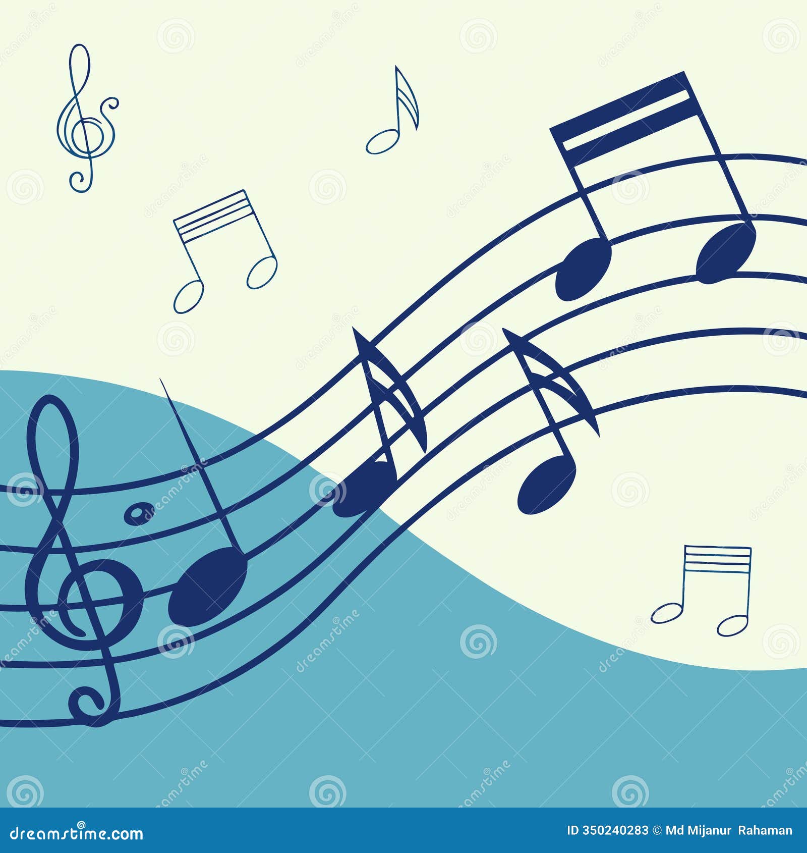 Music Notes on a Soft Gradient Background: Harmony in Visual Design ...