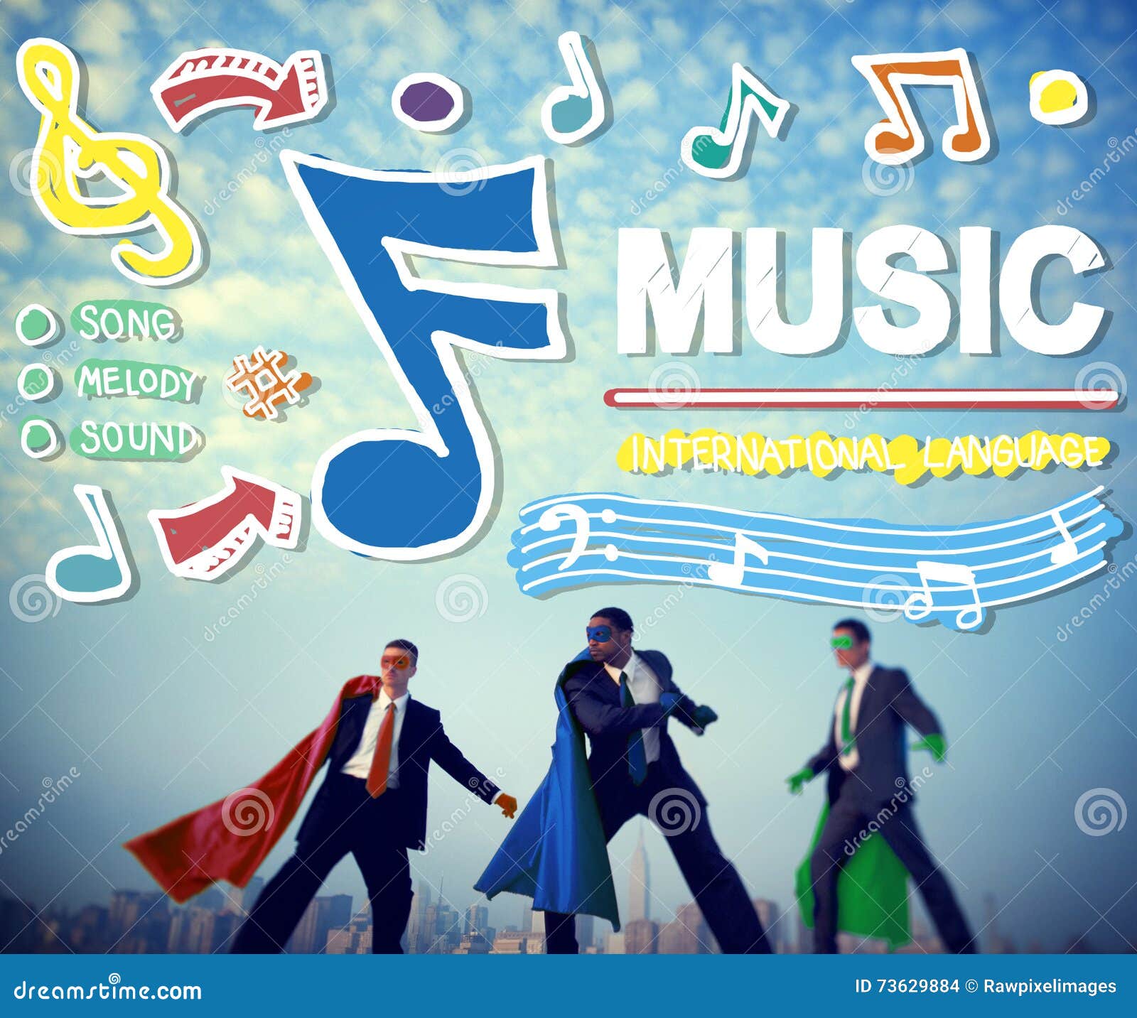 Music Notes Song Entertainment Media Concept Stock Illustration ...