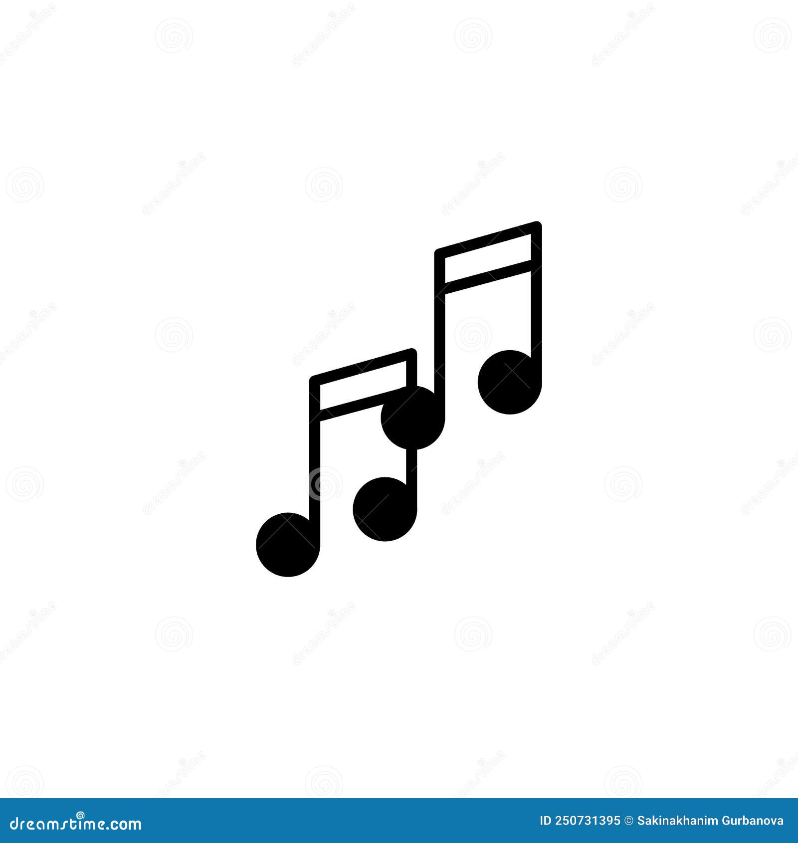 Music Notes, Song, Melody or Tune Flat Stock Vector - Illustration of ...