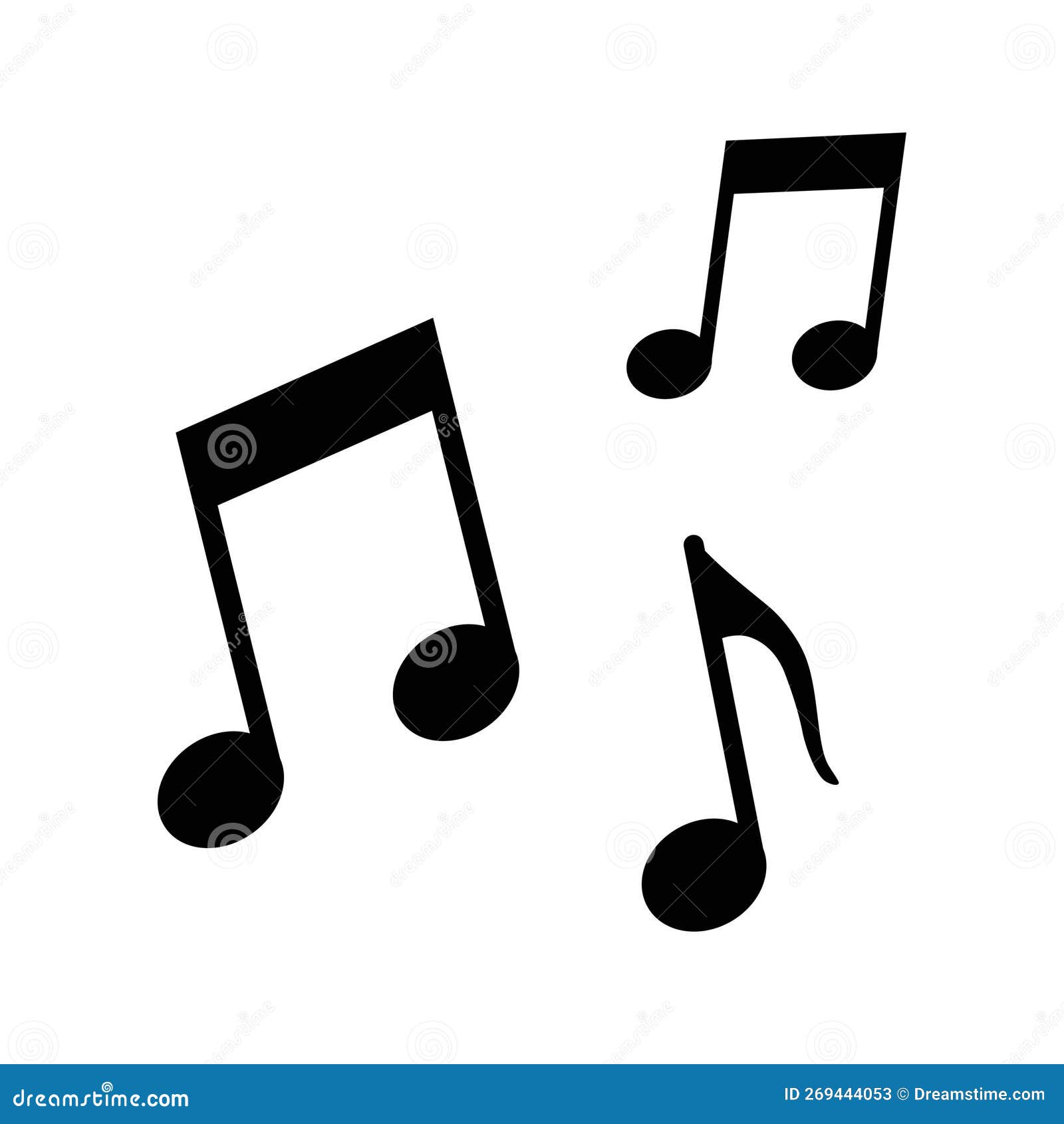 Music Notes, Song, Melody and Tune Vector Icon Stock Illustration ...