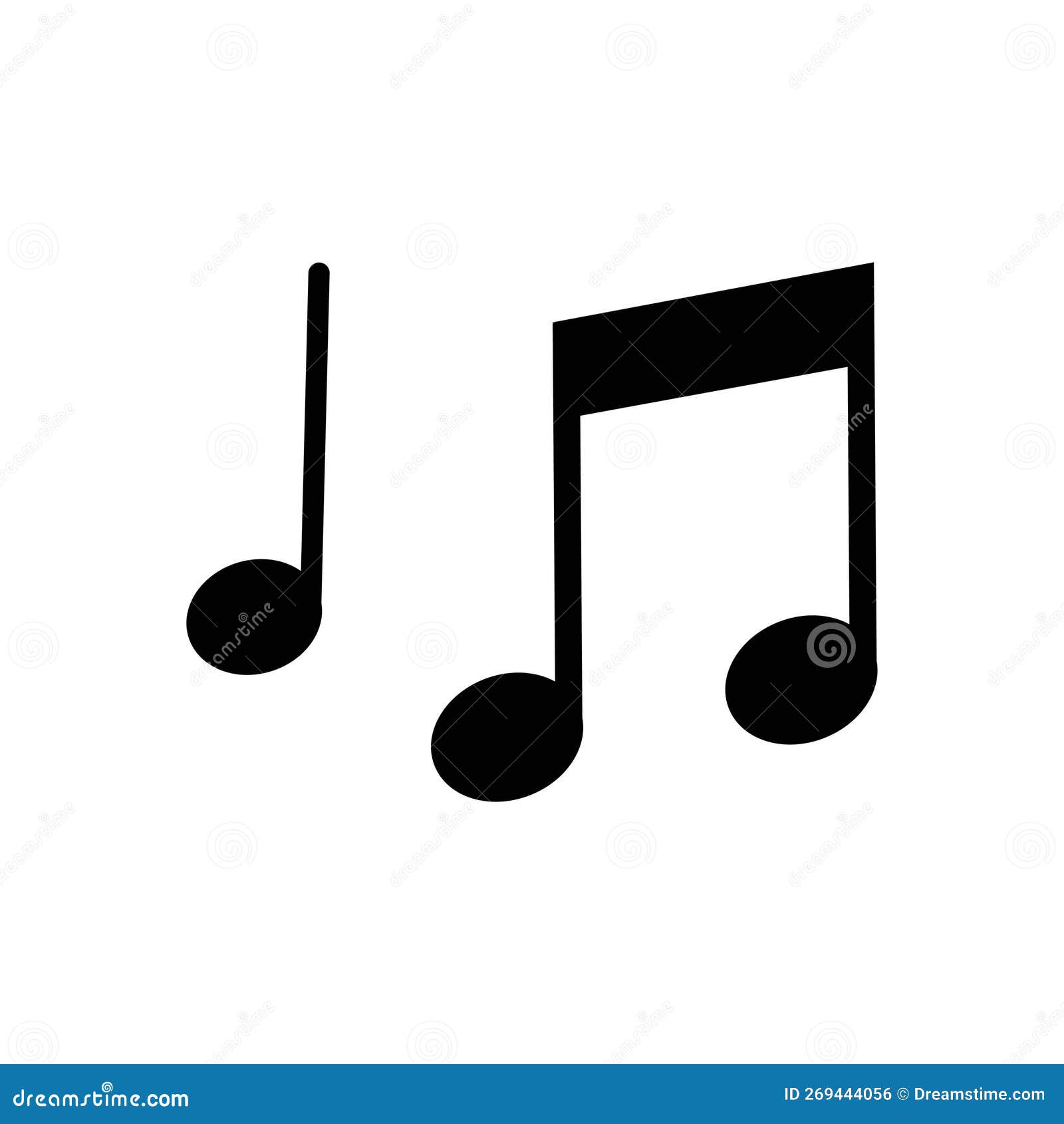 Music Notes, Song, Melody and Tune Vector Icon Stock Illustration ...
